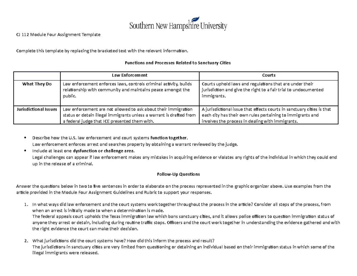 CJ 315 Module 3 Assignment: Victim Interaction Insights - Studocu