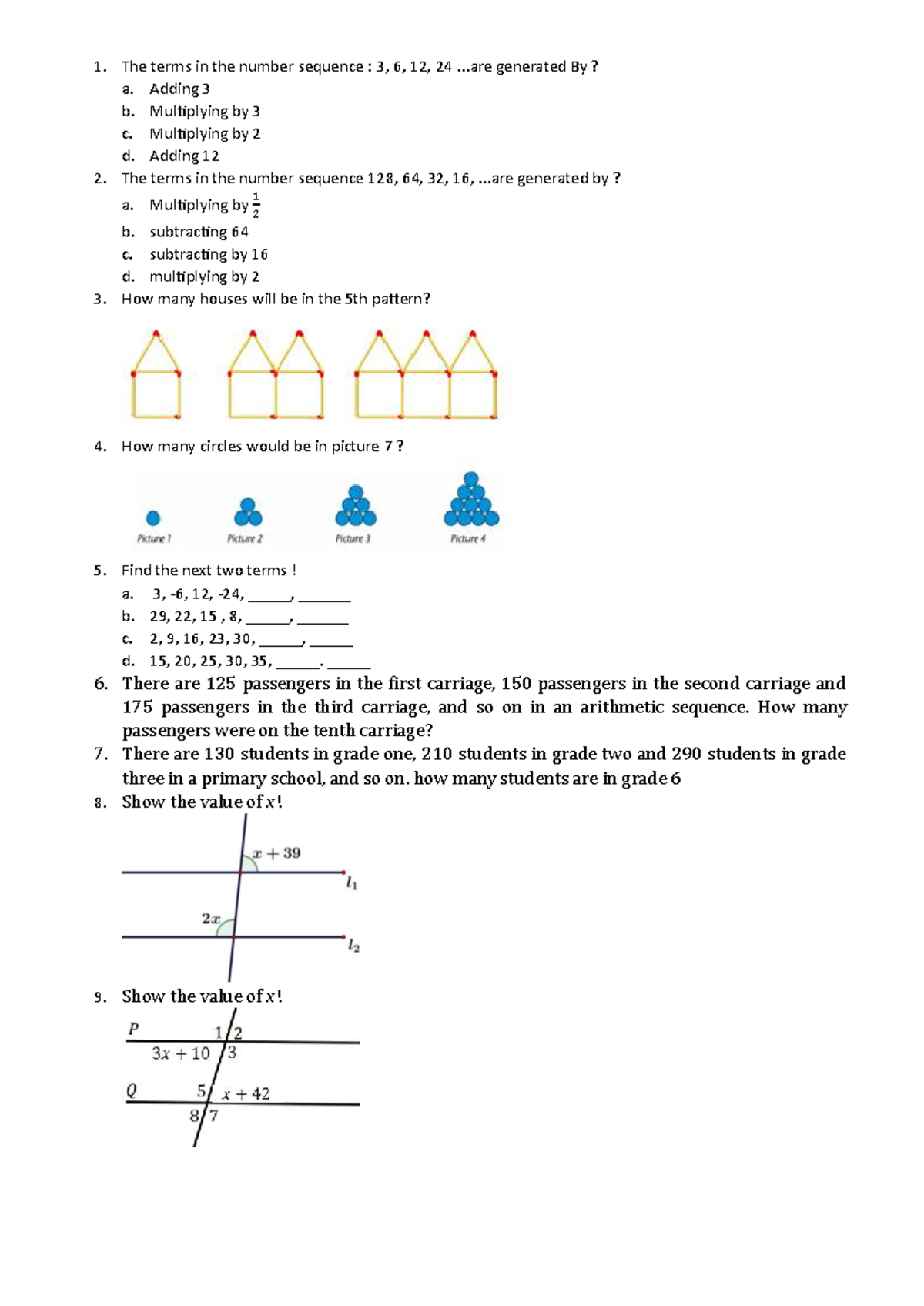 Review Math Mitra Kasih #1: Sequences, Patterns, and Data Analysis ...