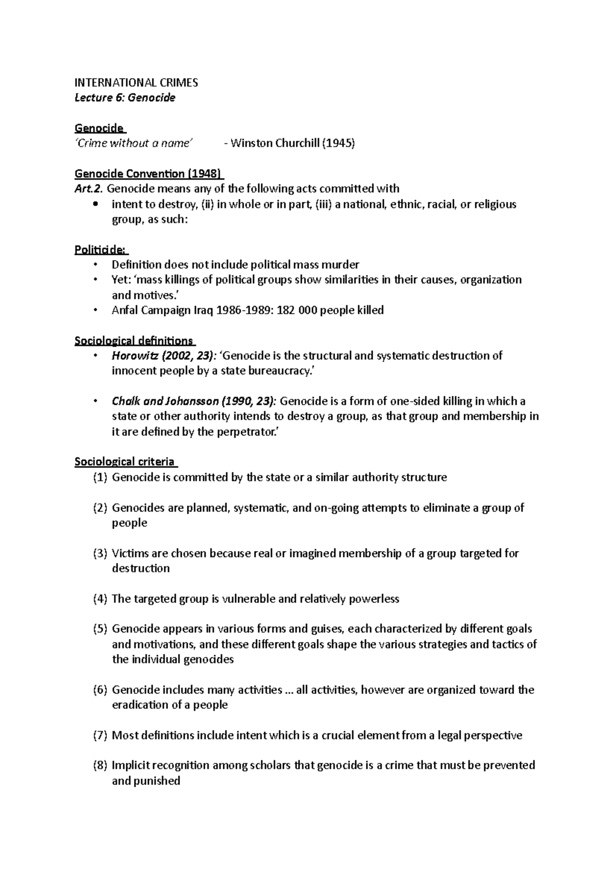 Lecture 6: Understanding Genocide - Key Concepts & Case Studies ...