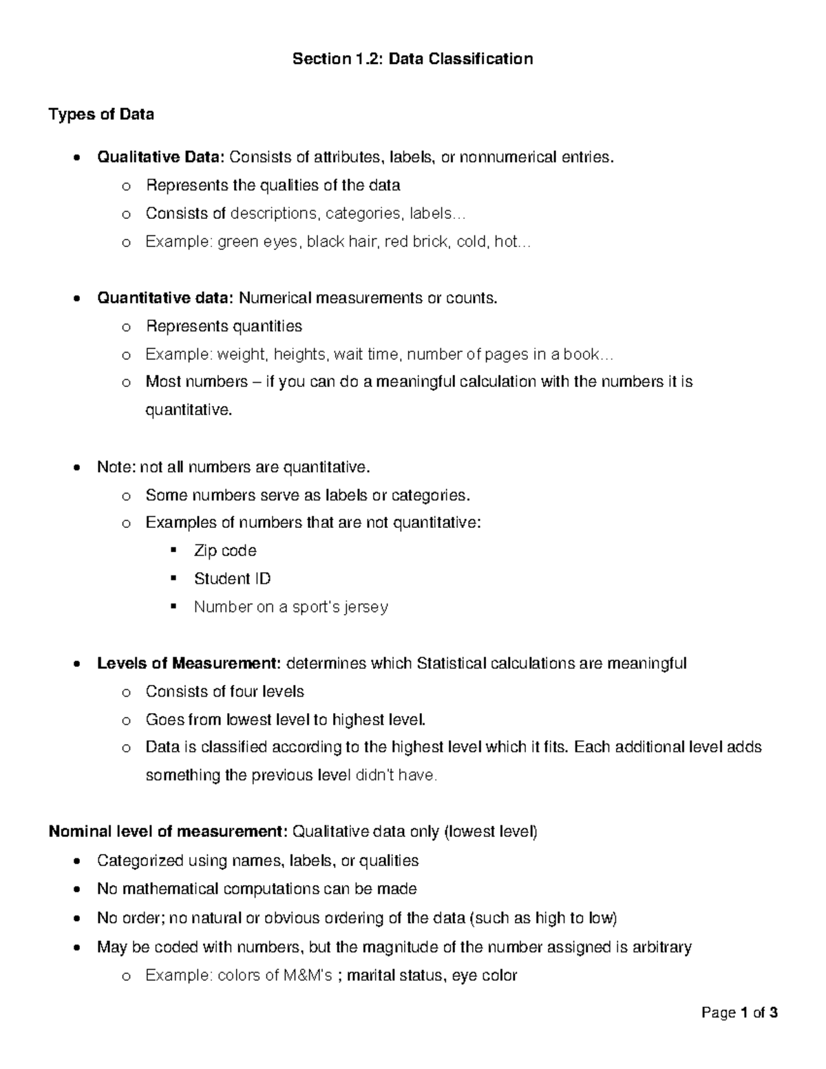 Understanding Levels of Measurement: Qualitative and Quantitative Data ...
