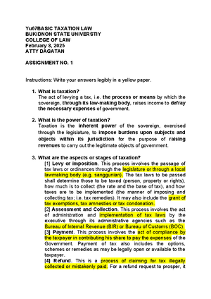 Tax Lesson 1-2 - ……. - TAX PLANNING Tax planning is the logical ...