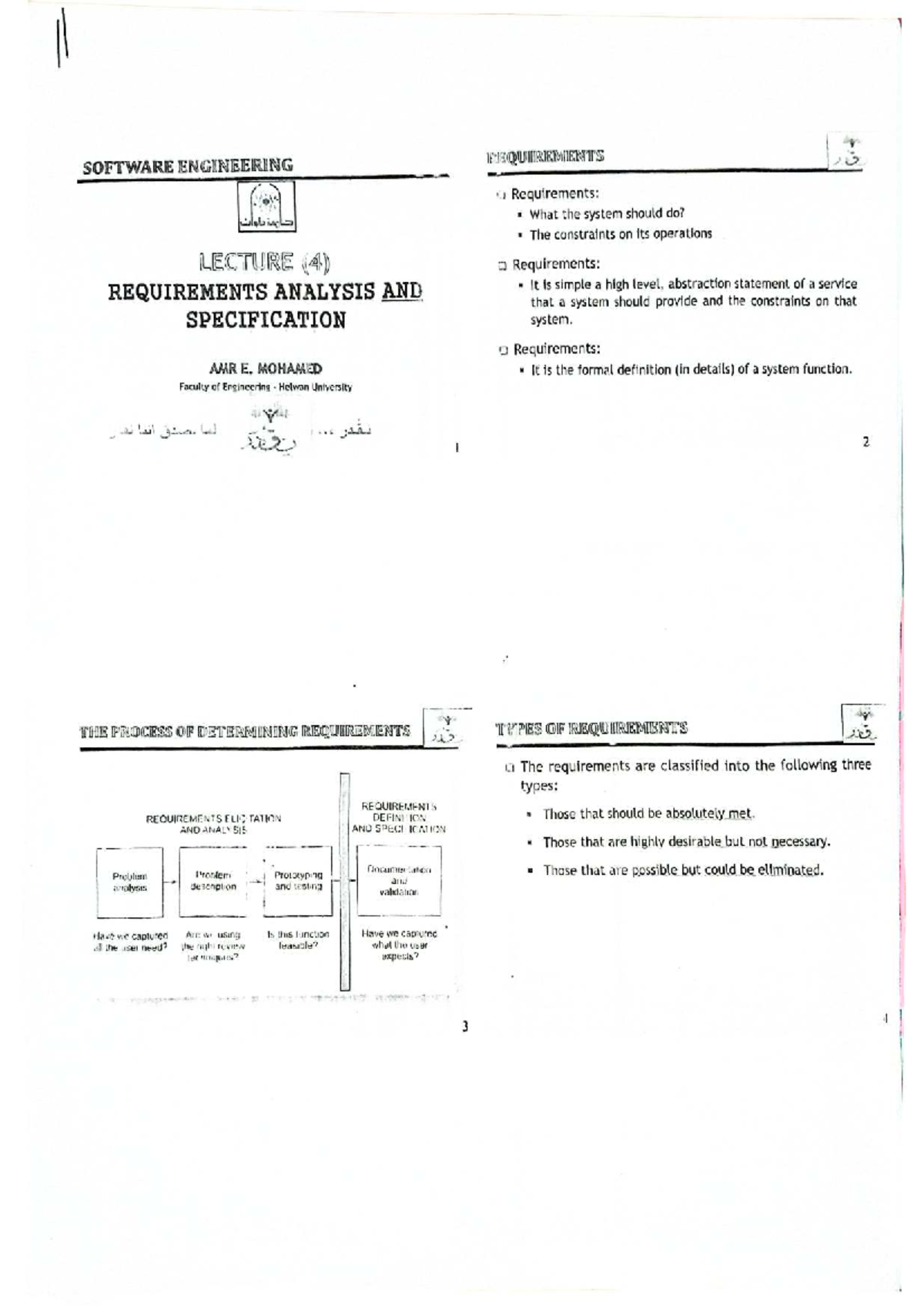 CSC 4316 Lecture 4: Software Requirements Engineering Overview - Studocu