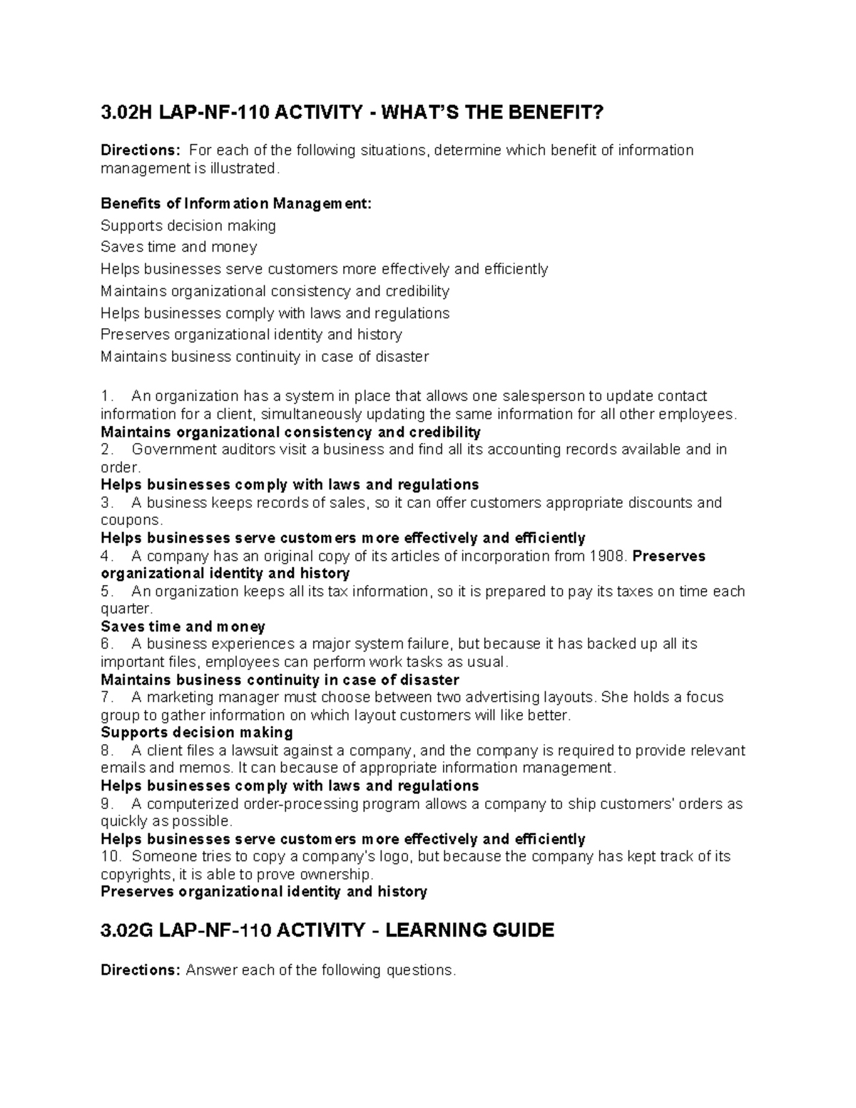 3.02H LAP-NF-110 Activity: Understanding Benefits of Info Management ...