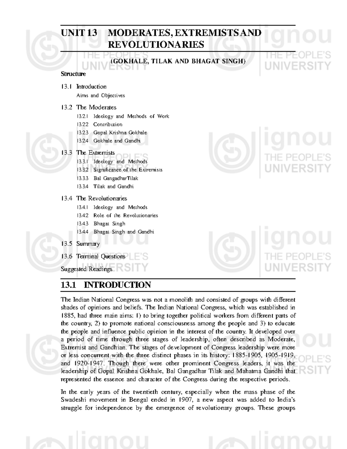 Unit 13: Moderates, Extremists, and Revolutionaries - Gokhale, Tilak ...