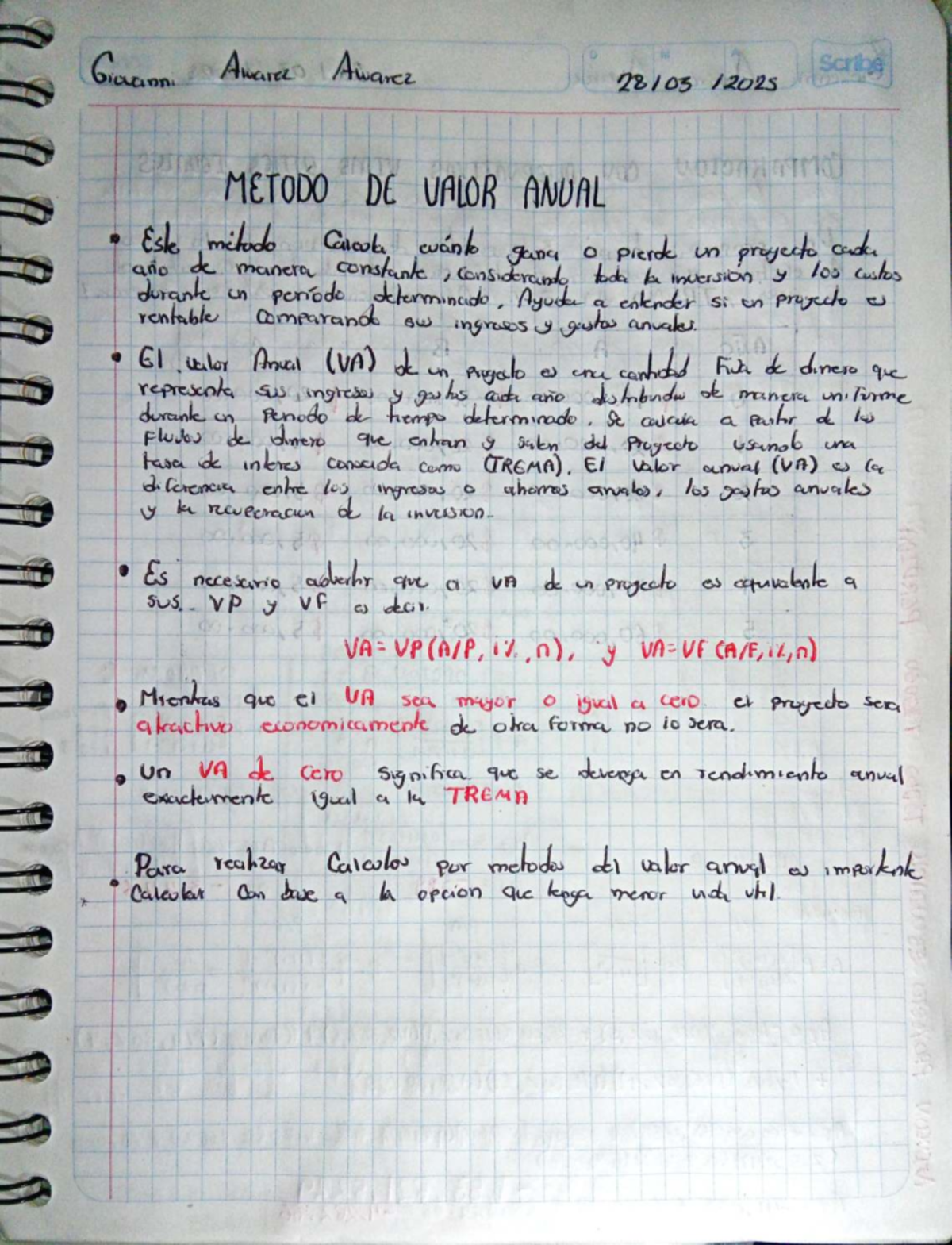 Método del Valor Anual - 1234: Guía Completa y Ejemplos - Studocu