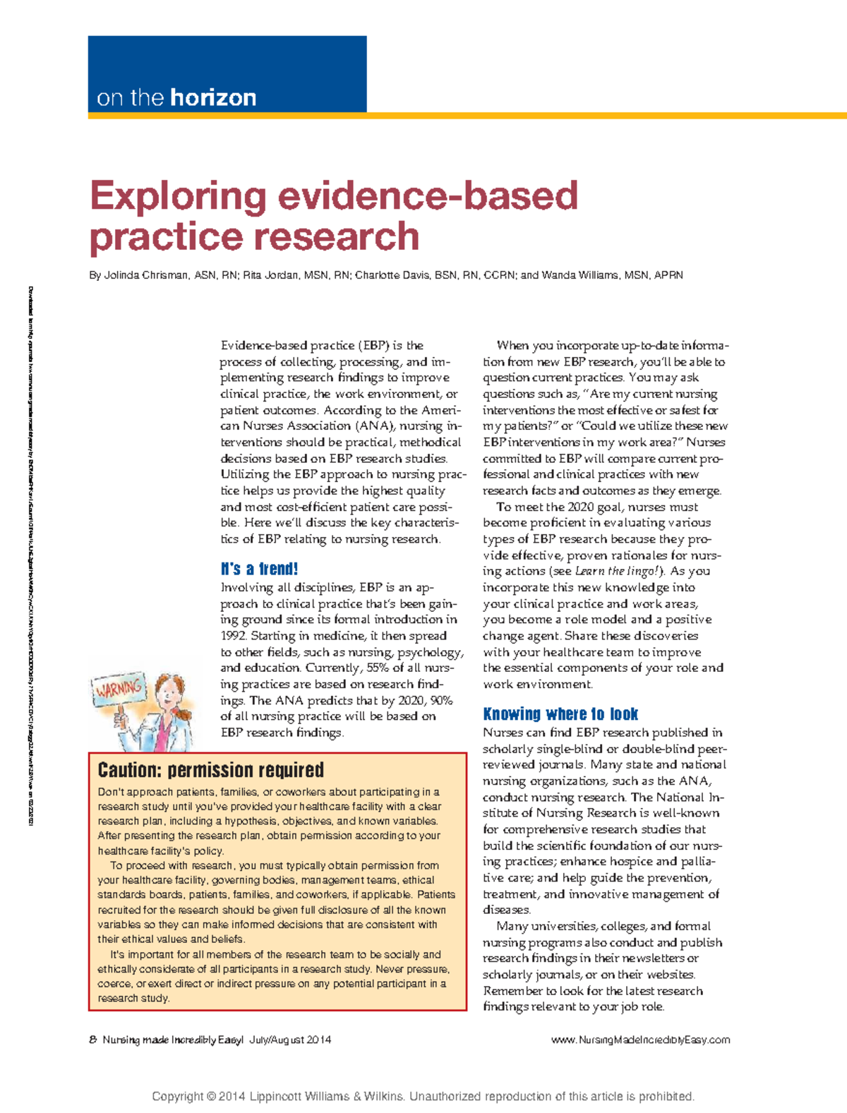 Exploring EBP Research - Week 1 Resource (NURS 101) - Studocu