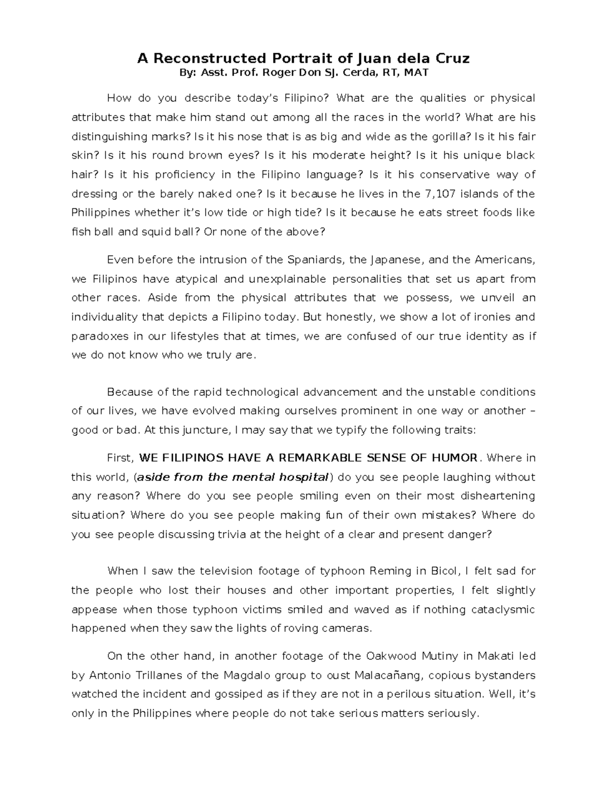 Reconstructed Portrait of Juan dela Cruz english 1 - A Reconstructed ...