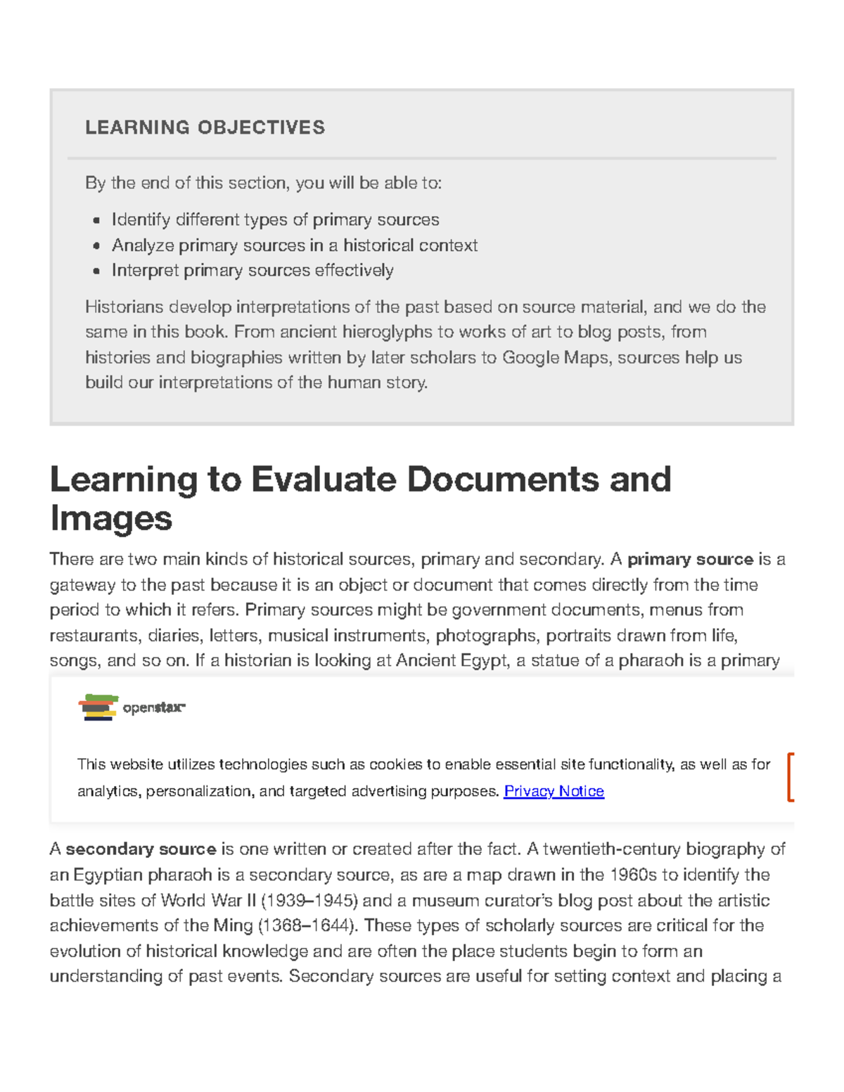 Dueling Voices: Analyzing Primary Sources in History (HIST 101) - Studocu