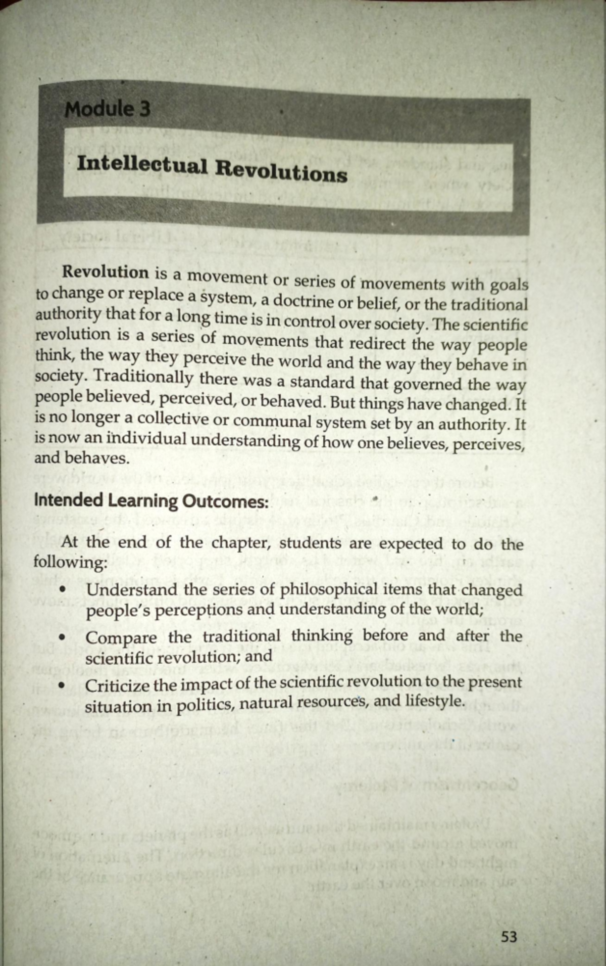 Module 3: Intellectual Revolutions and the Scientific Shift - Studocu