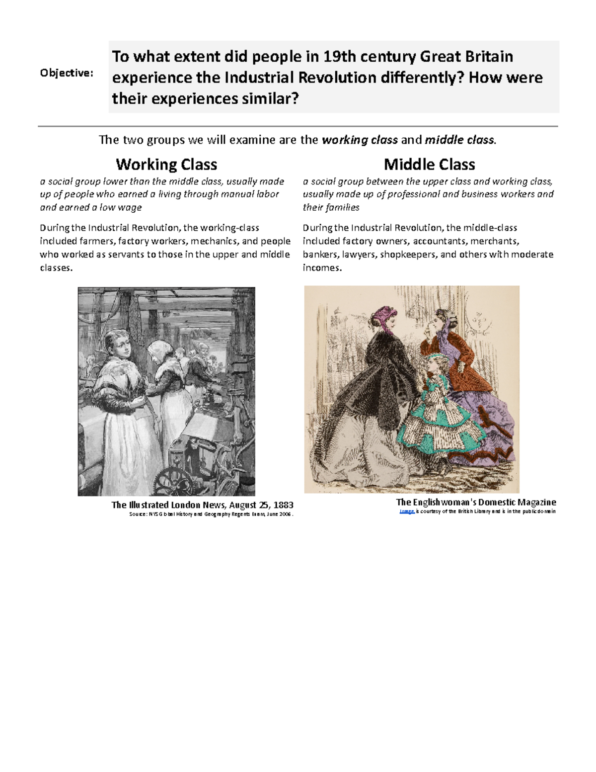 Society and the Industrial Age - Source Analysis - 4915150 - Objective ...