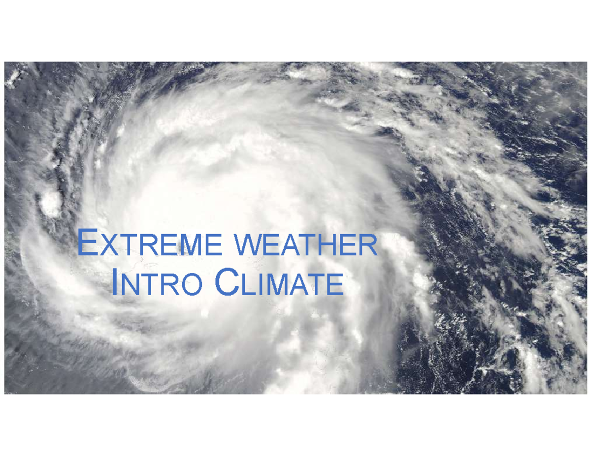 Extreme weather and Climate intro - EXTREME WEATHER INTRO CLIMATE PLAN ...