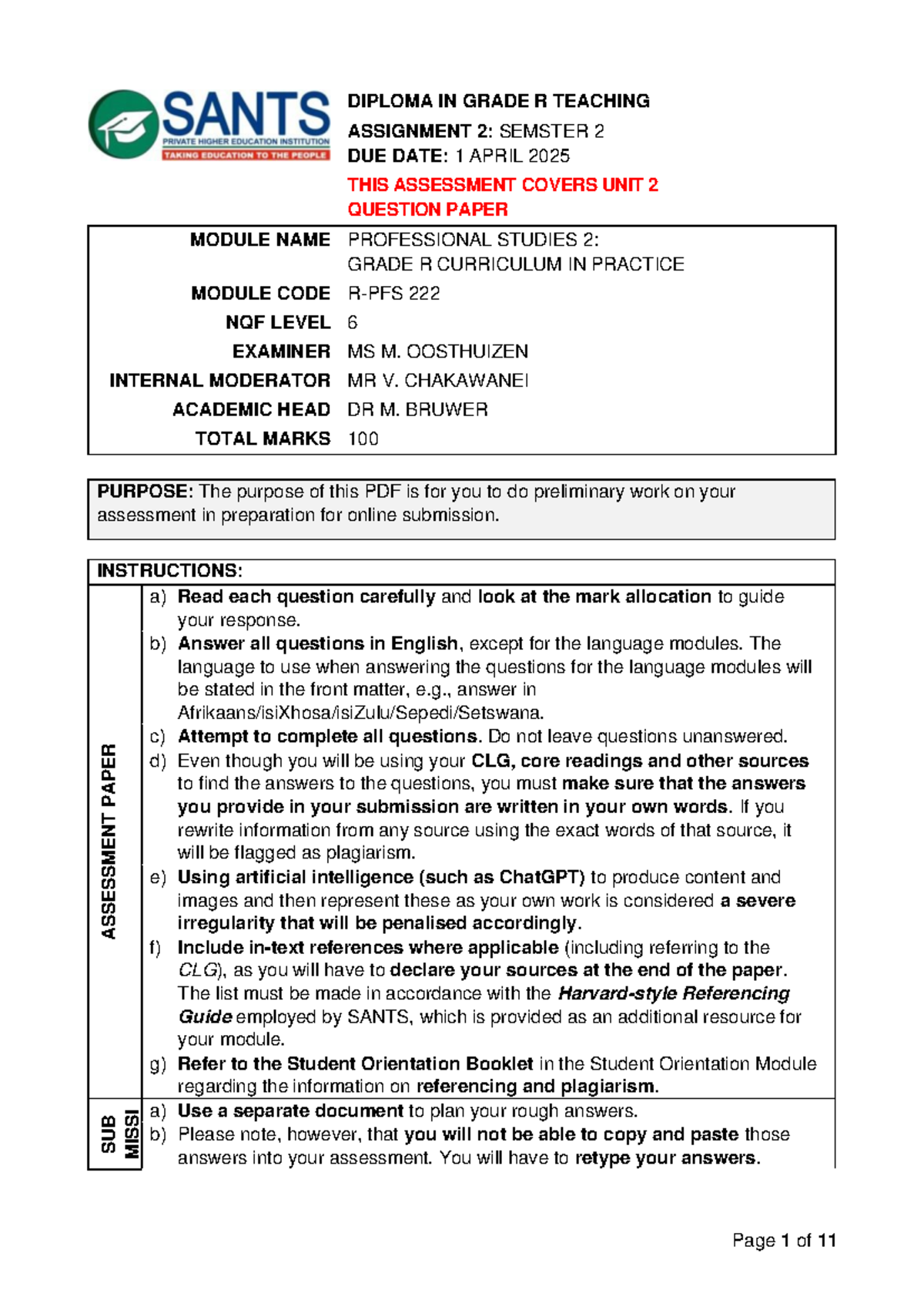 R-PFS 2 22: Insights on Grade R Curriculum & Developmentally ...