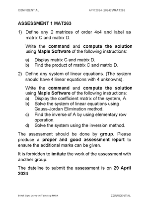 MGT162 Group Assignment - COLLEGE OF COMPUTING, INFORMATICS AND ...