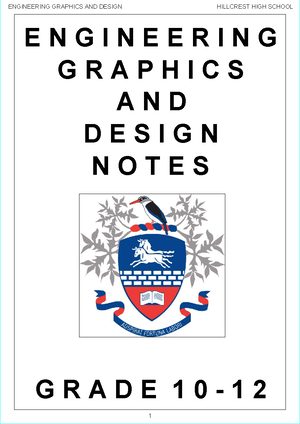 Engineering Graphics and Design - Further Education and Training - Studocu