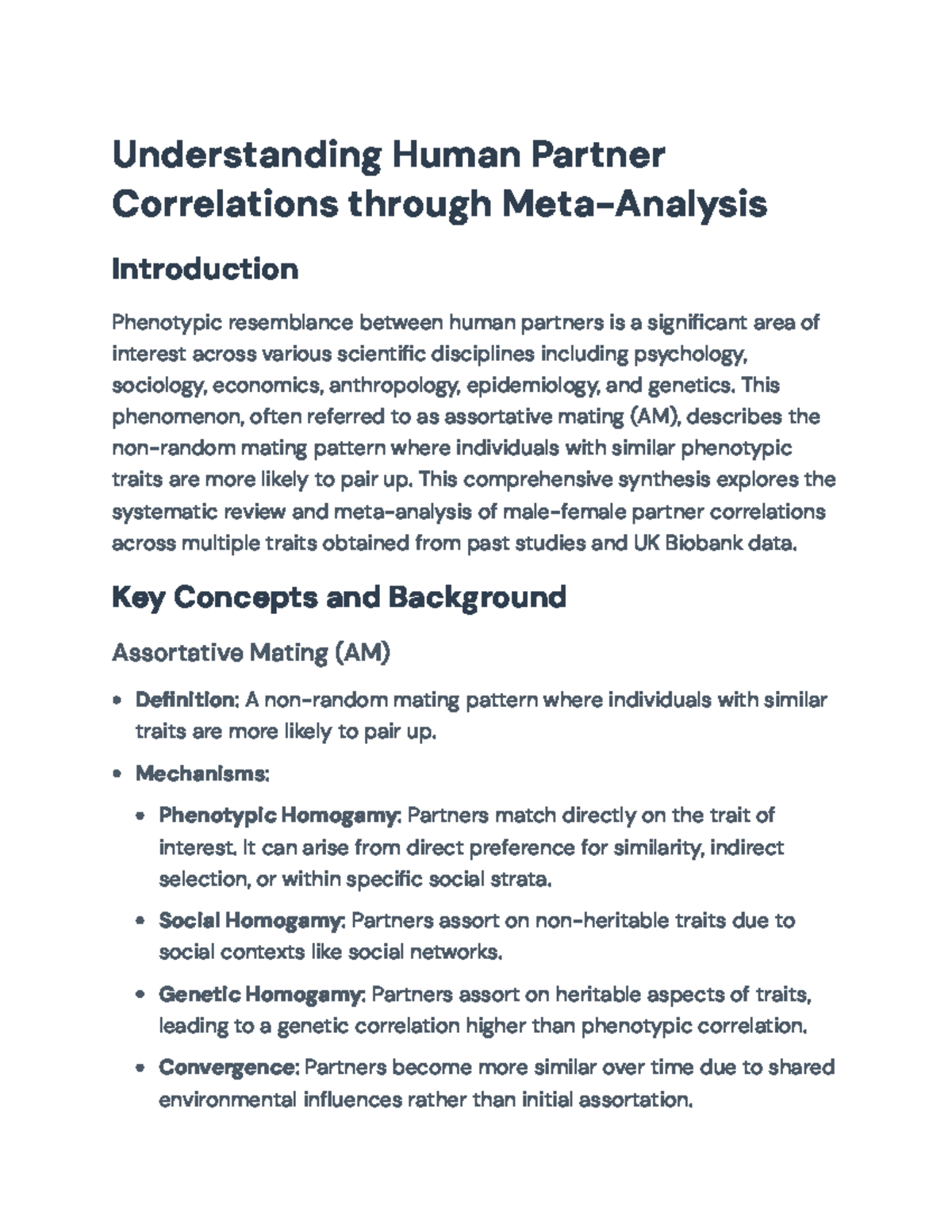 Meta-Analysis of Partner Correlations Using UKB Data: Insights and ...