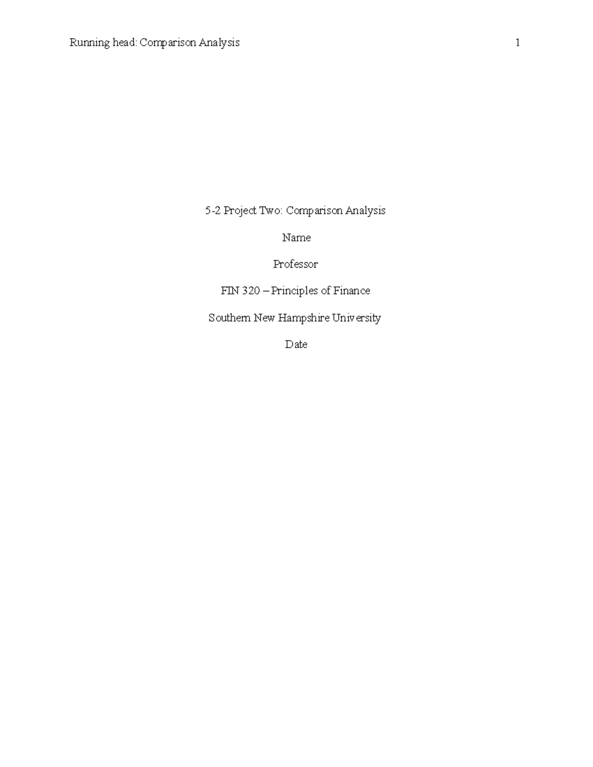 FIN 320 Project Two: Financial Comparison Analysis of Microsoft - Studocu