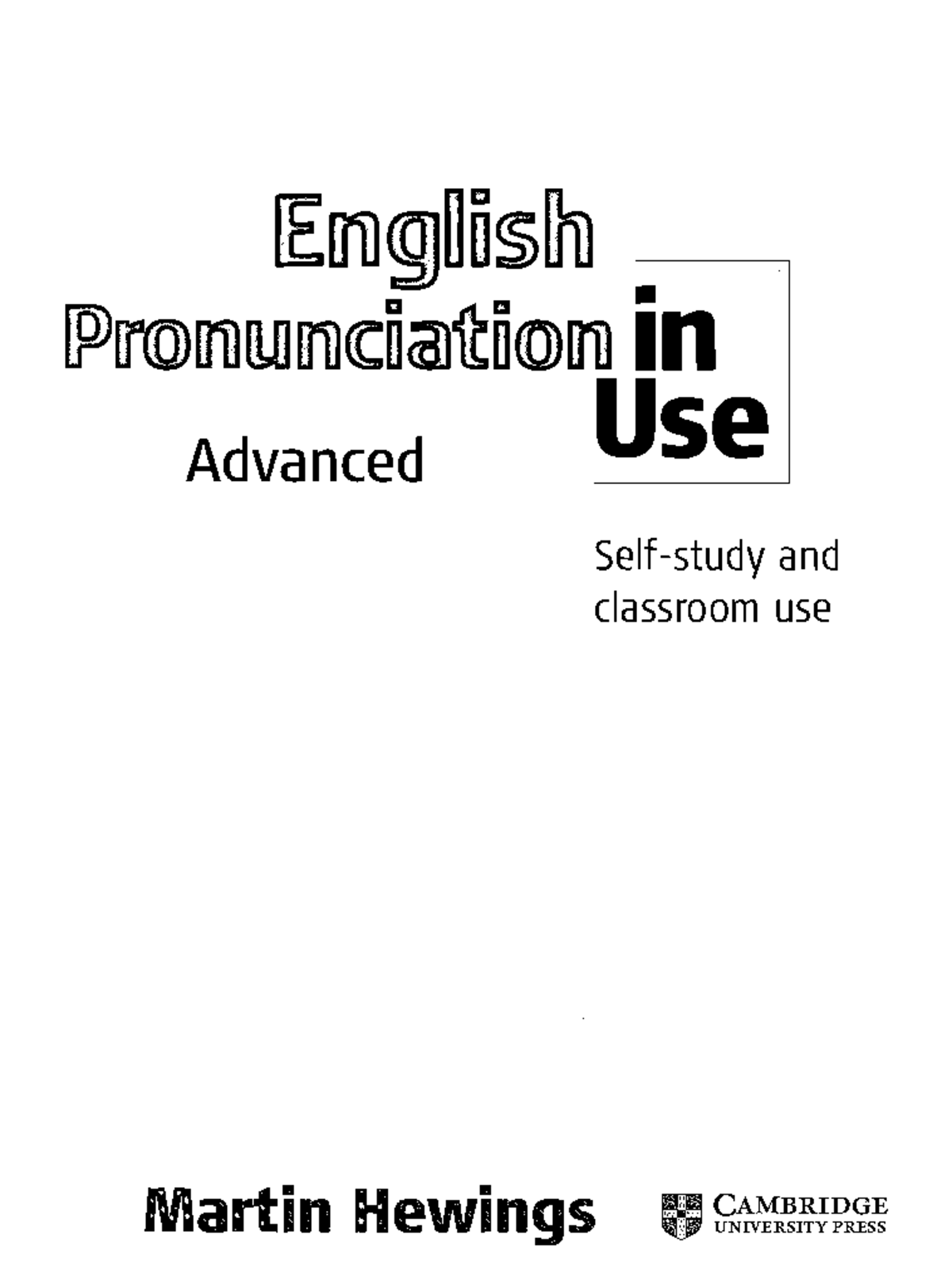 English Pronunciation IN USE Advanced-1 - SS:!:UId AUS1I3AINfi ...