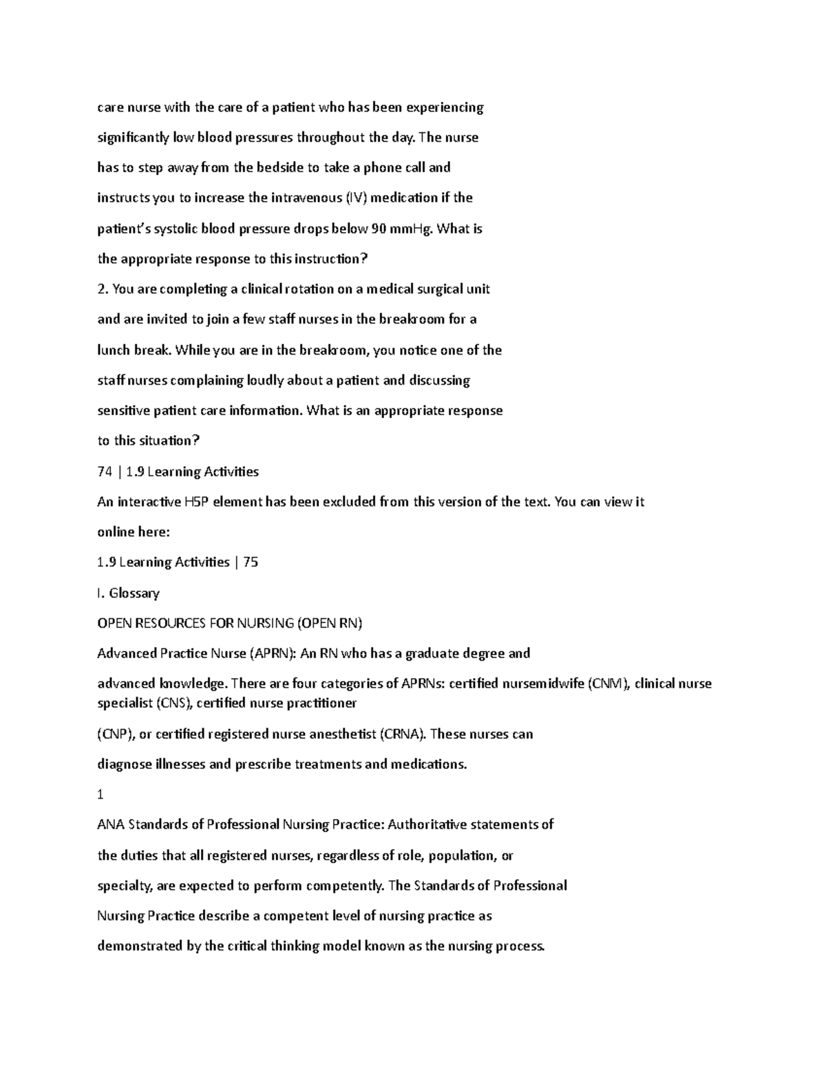 Nursing Fundamentals-17 - care nurse with the care of a patient who has ...