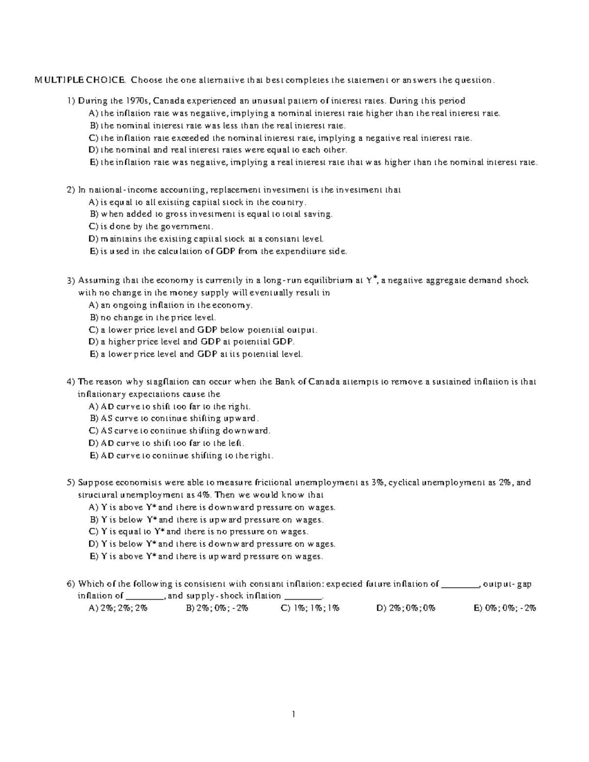 ECON 101: Full Final Exam Practice Questions and Answers - Studocu