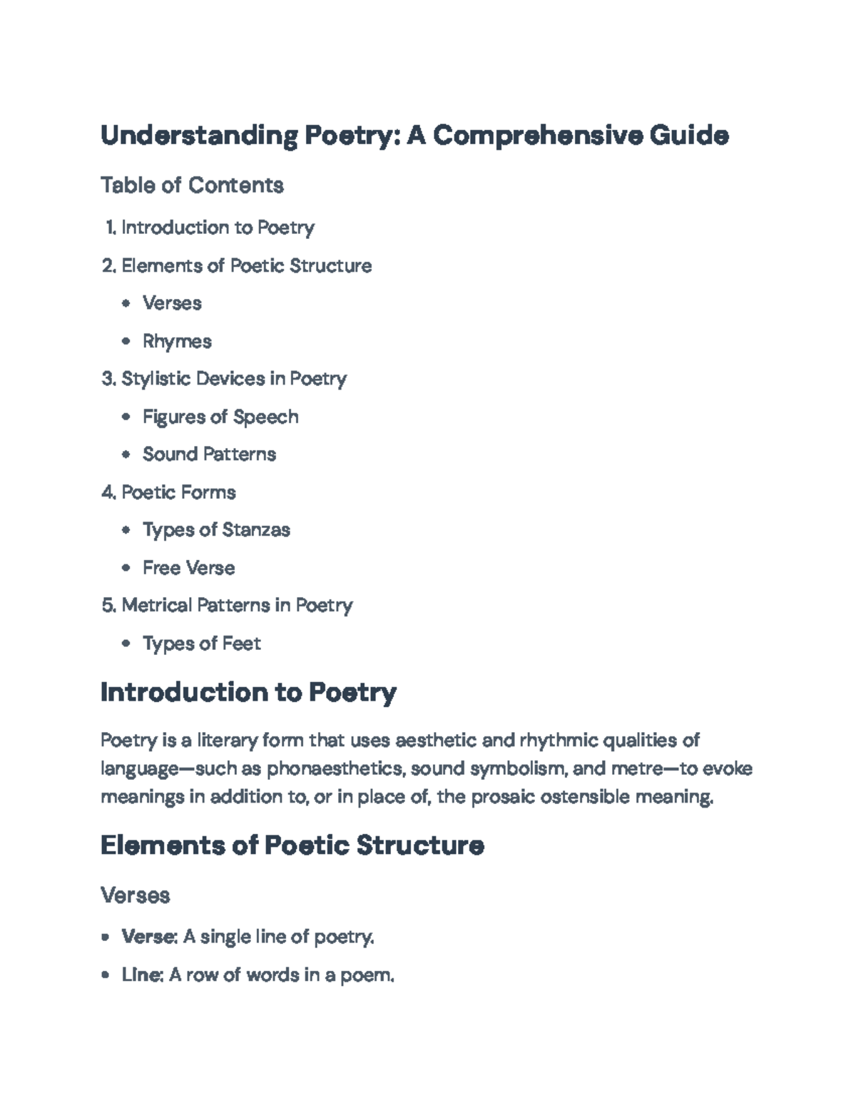 Understanding Poetry: A Comprehensive Guide to Poetic Elements ...