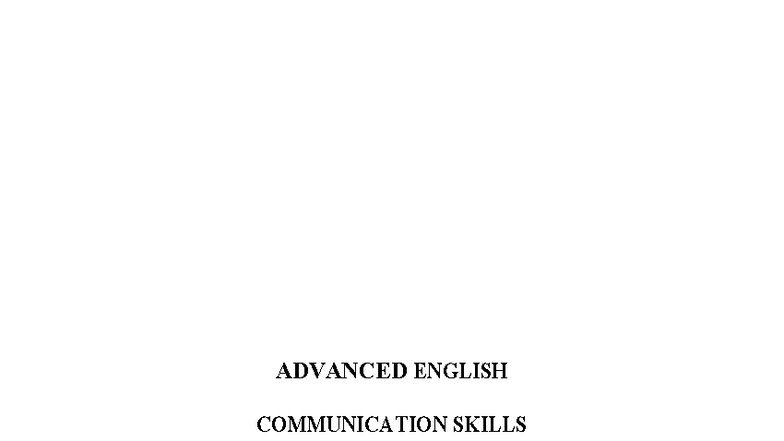 AECS LAB - Advanced English Communication Skills Resources - Studocu