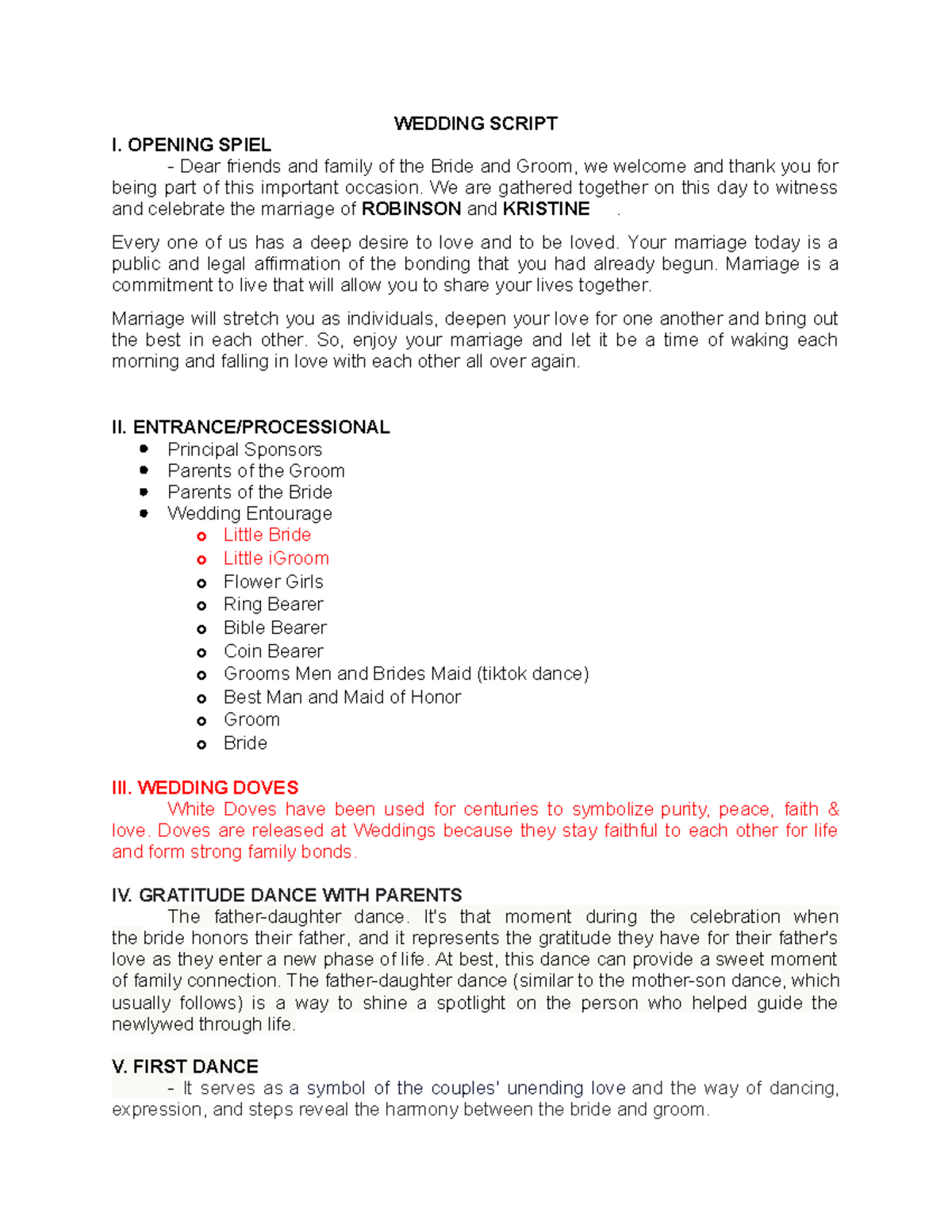 Wedding entourage introduction script | Beachweddingtips.com