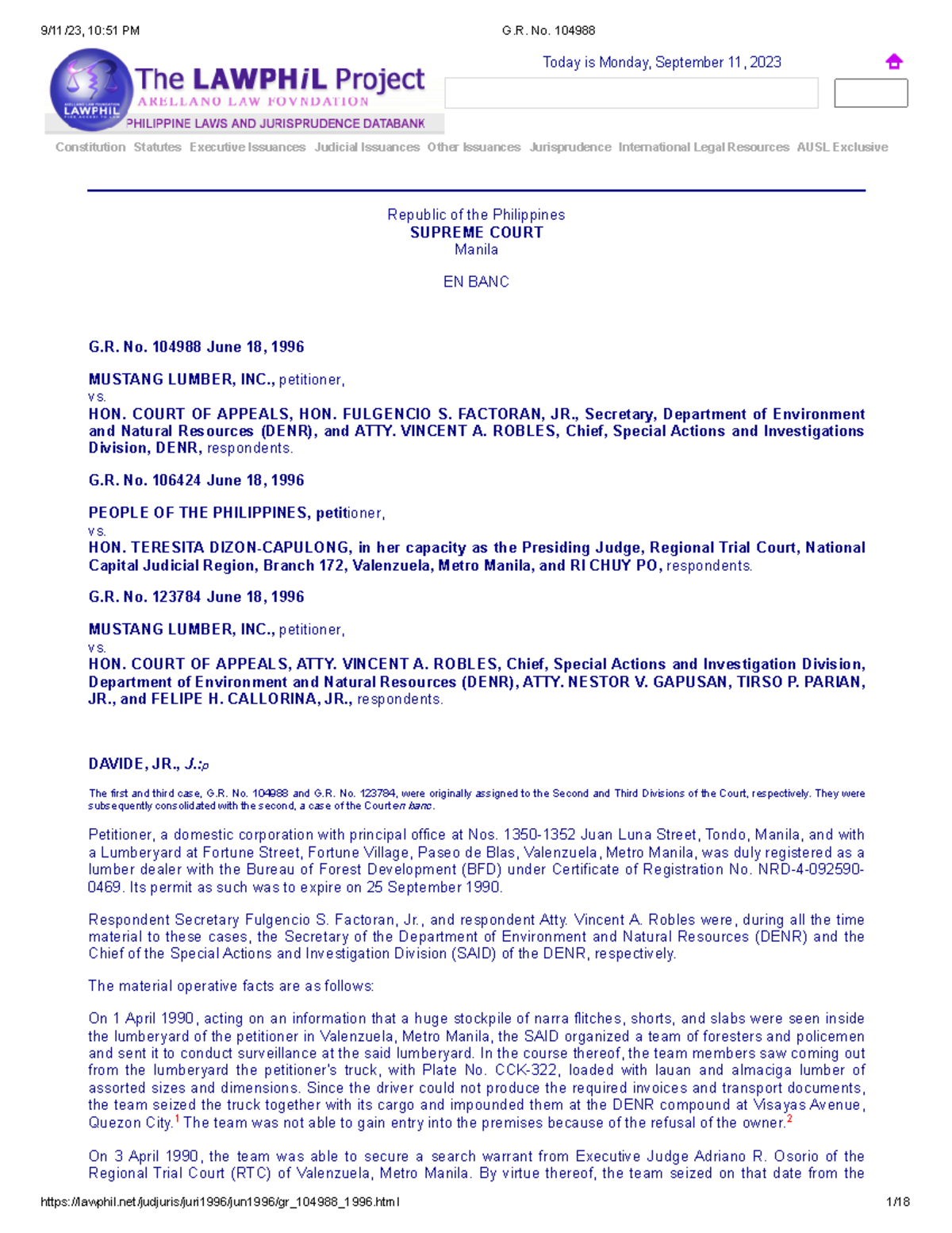Mustang Lumber, Inc. v. CA - Jurisprudence Review (G.R. No. 104988 ...