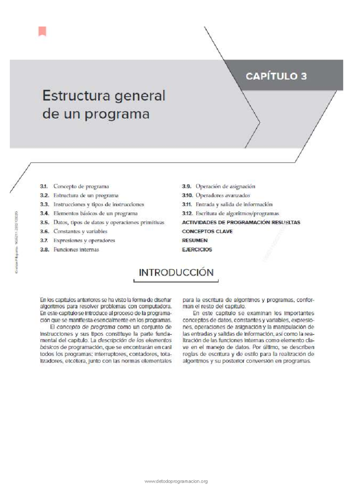 CAPÍTULO 3: Estructura General de un Programa - Fundamentos de ...