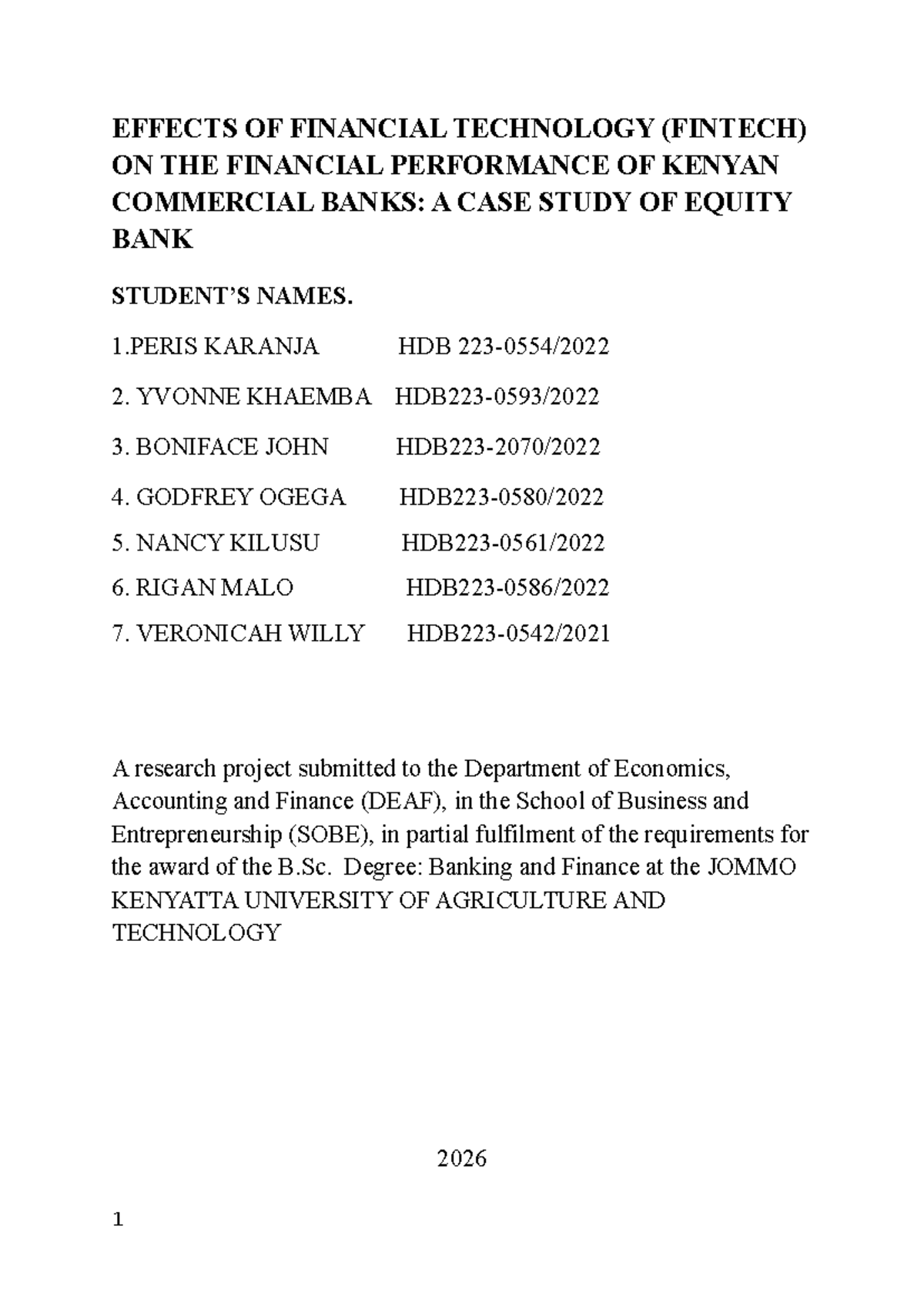 Effects of FinTech on Financial Performance: A Case Study of Equity ...