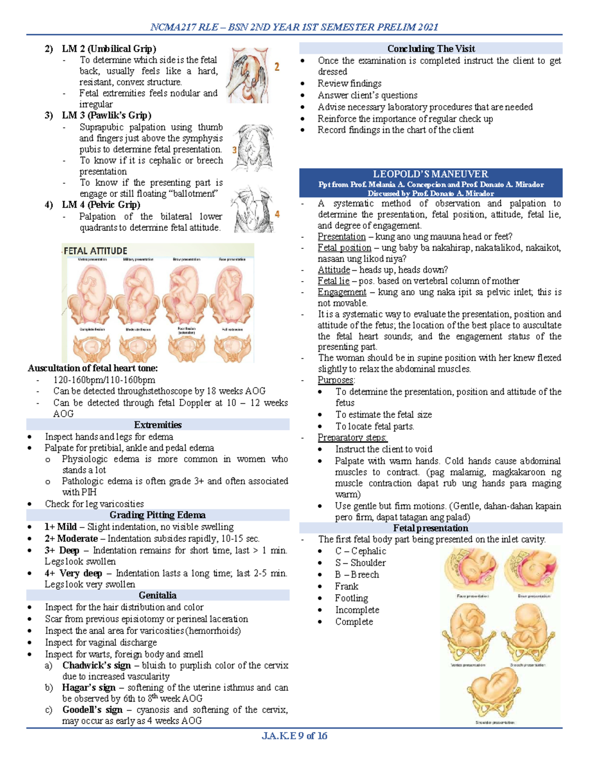 NCMA217 RLE: Leopold’s Maneuver Techniques and Applications for Fetal ...