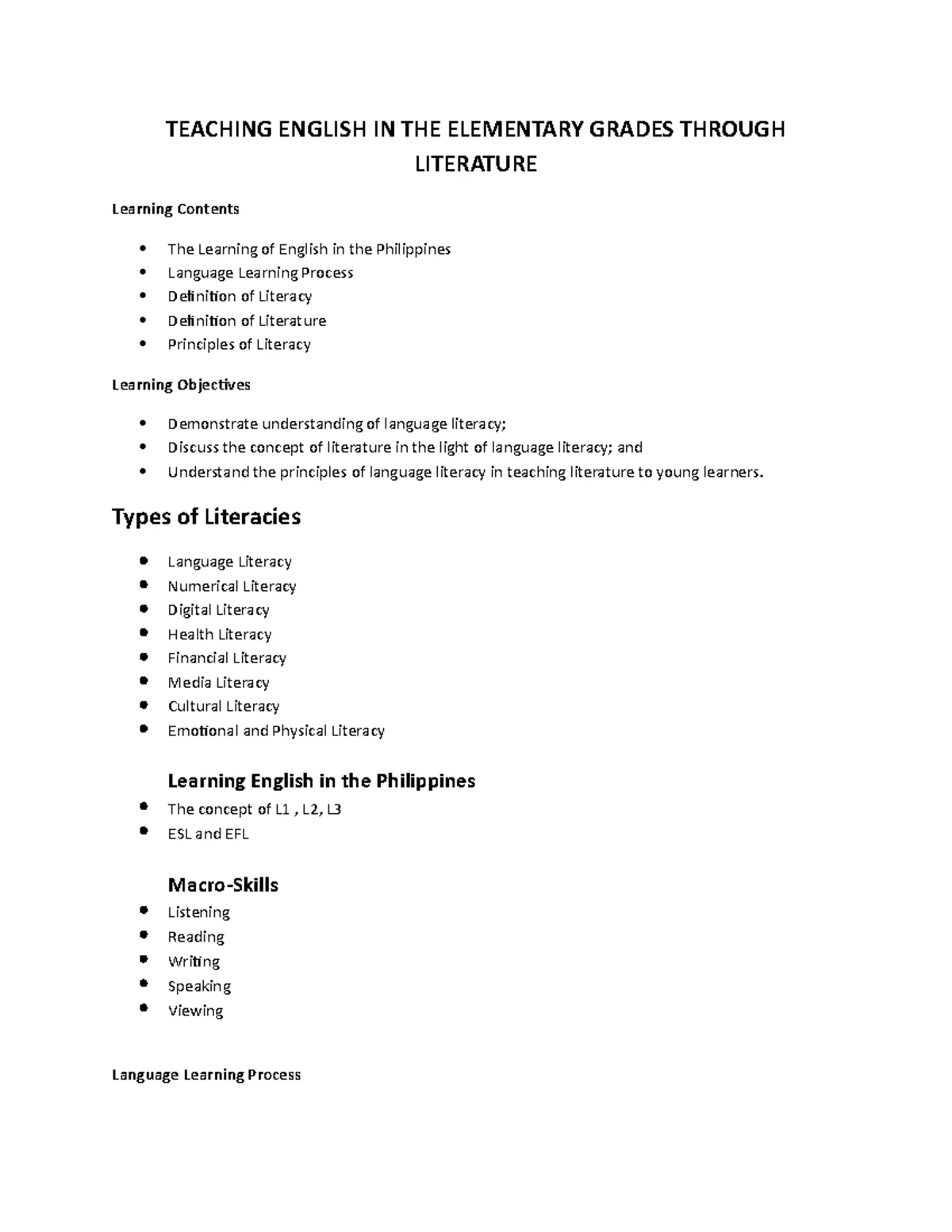 TEXT TULA - Lecture notes 1 - TEXT TULA FORM AND STRUCTURE TRACES ITS ...