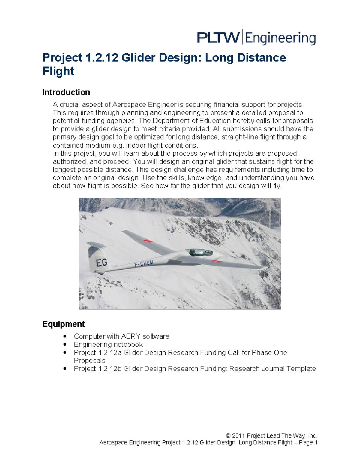 1.2.P Glider Design Project: Long-Distance Flight Proposal - Studocu
