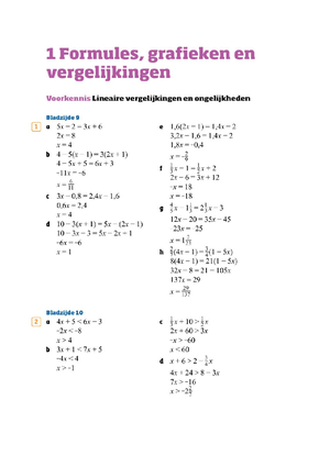Formulekaart HAVO Wiskunde B: Belangrijke Formules en Regels - Studeersnel