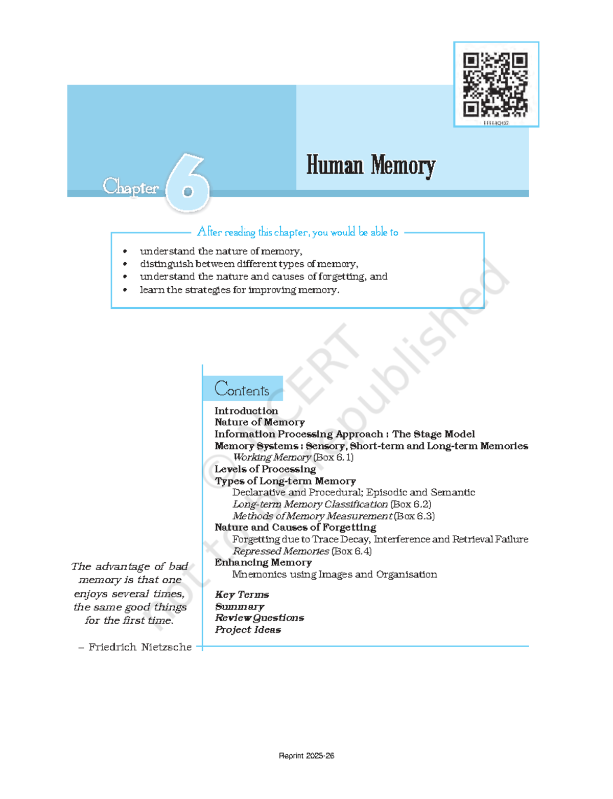 Chapter 6: Understanding Human Memory (PSY 101) - Studocu