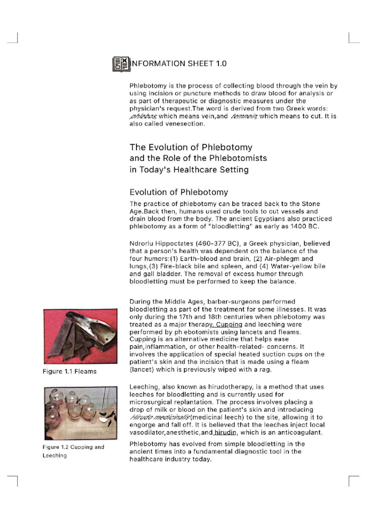 PMLS 2 Understanding Phlebotomy: Evolution and Key Practices - Studocu