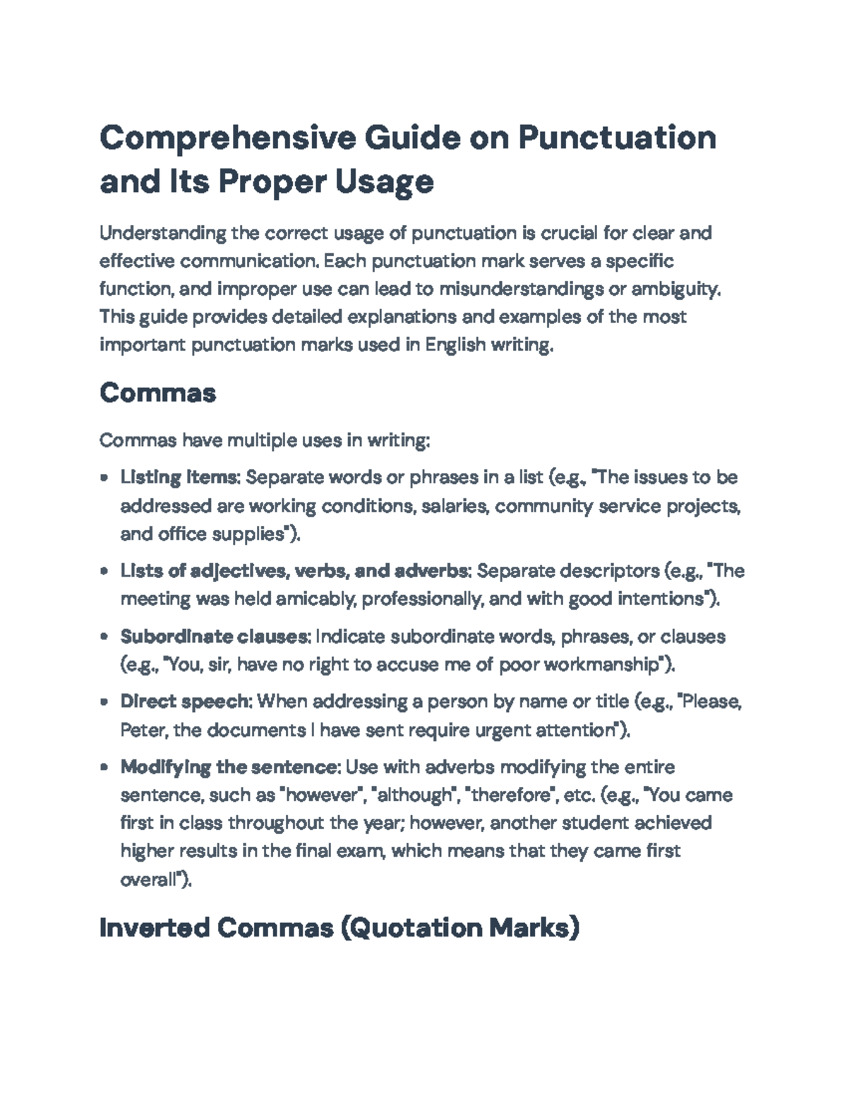 Comprehensive Guide on Punctuation: Proper Usage Explained ...