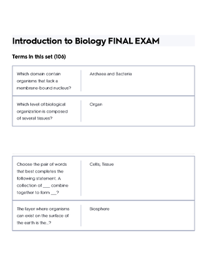 Intro to Biology Exam 1 Flashcards Quizlet - Intro to Biology Exam 1 ...