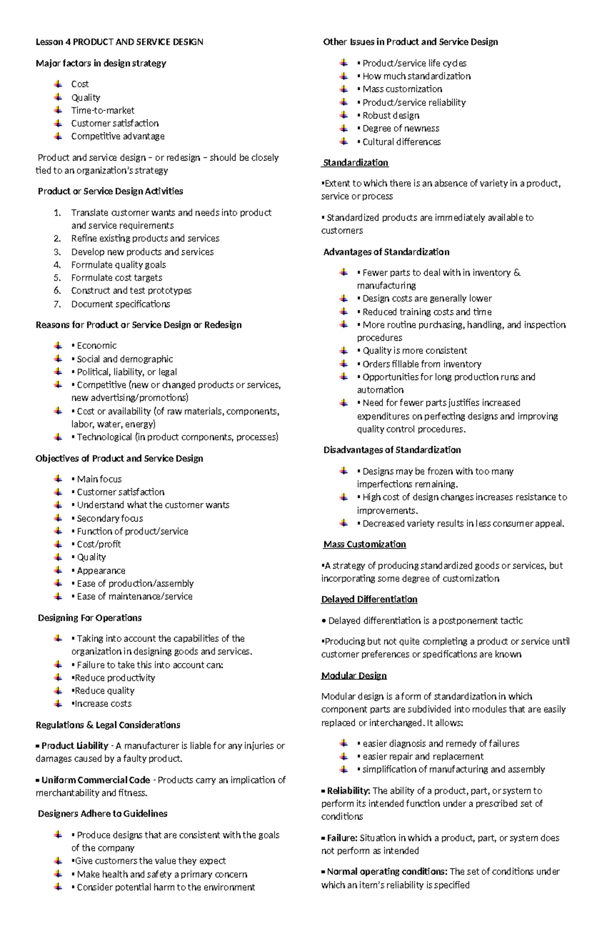 Lesson 4: Product & Service Design Strategies in Operations Management ...