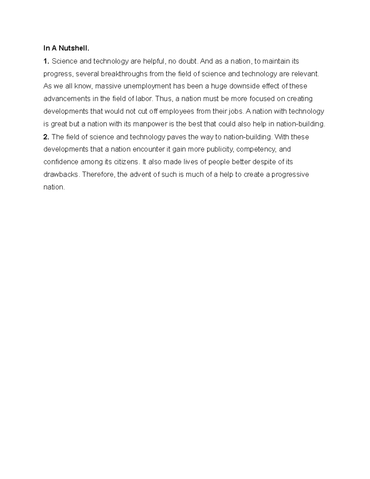 GE5 WEEK 1 - Summary of Key points for each lesson in GE5. - In A ...