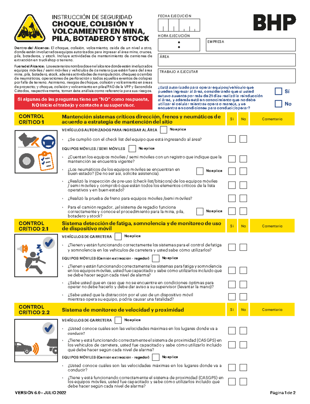BHP - IS - Instrucciones de Seguridad: Choque y Colisión en Mina, V6.0 ...