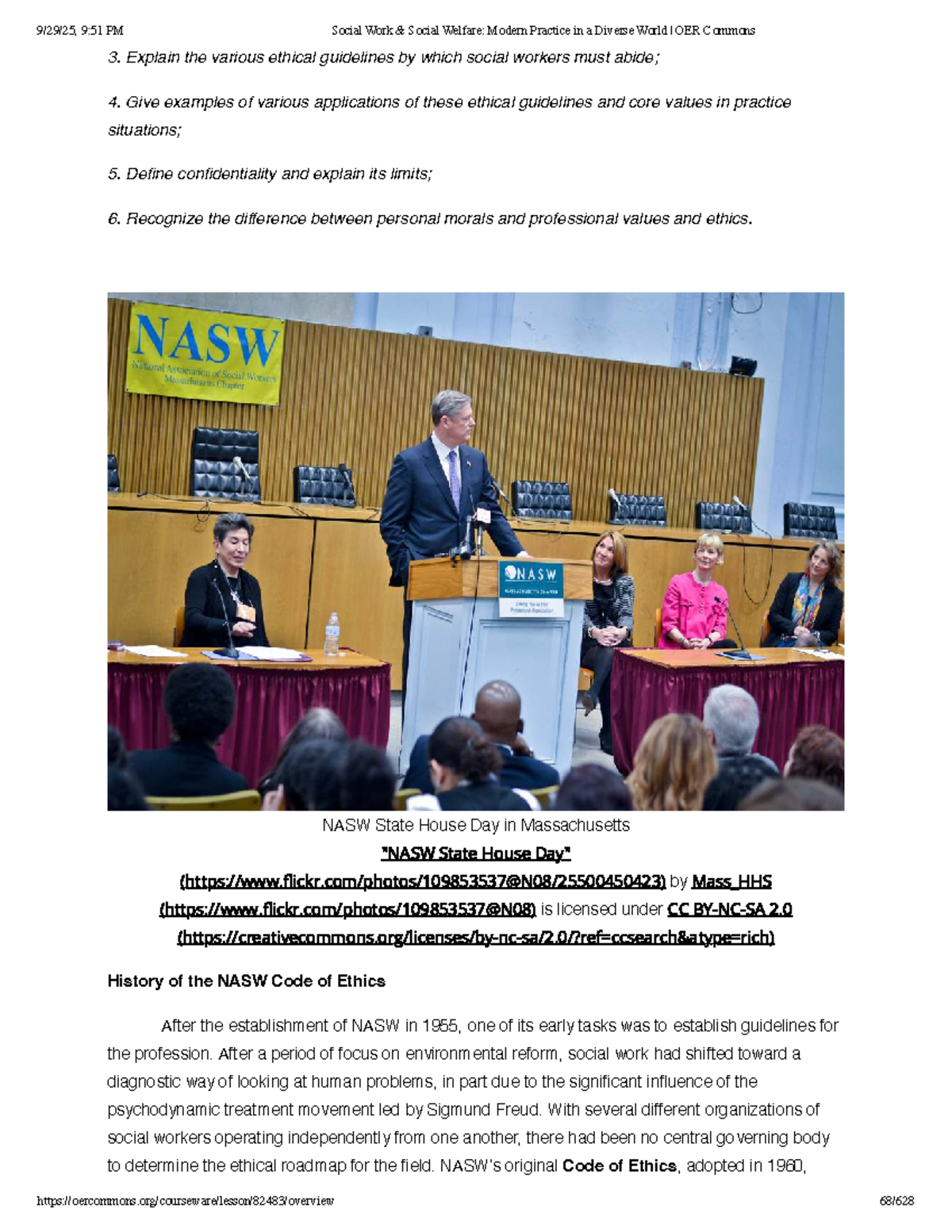 Ethical Guidelines in Social Work Practice: NASW Code Overview (SW 101 ...
