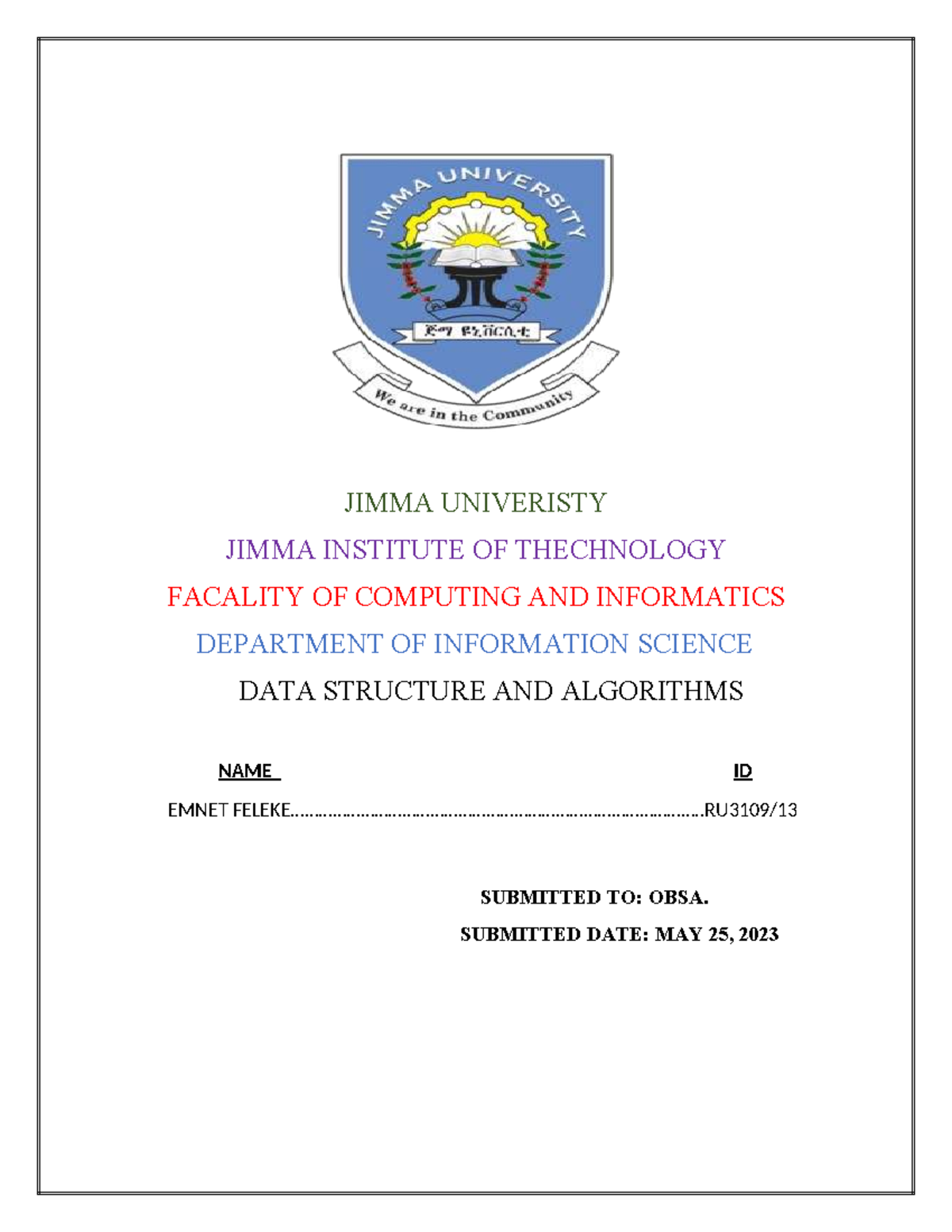 Data Structures & Algorithms (CS101): Running Time Analysis & Search - Studocu