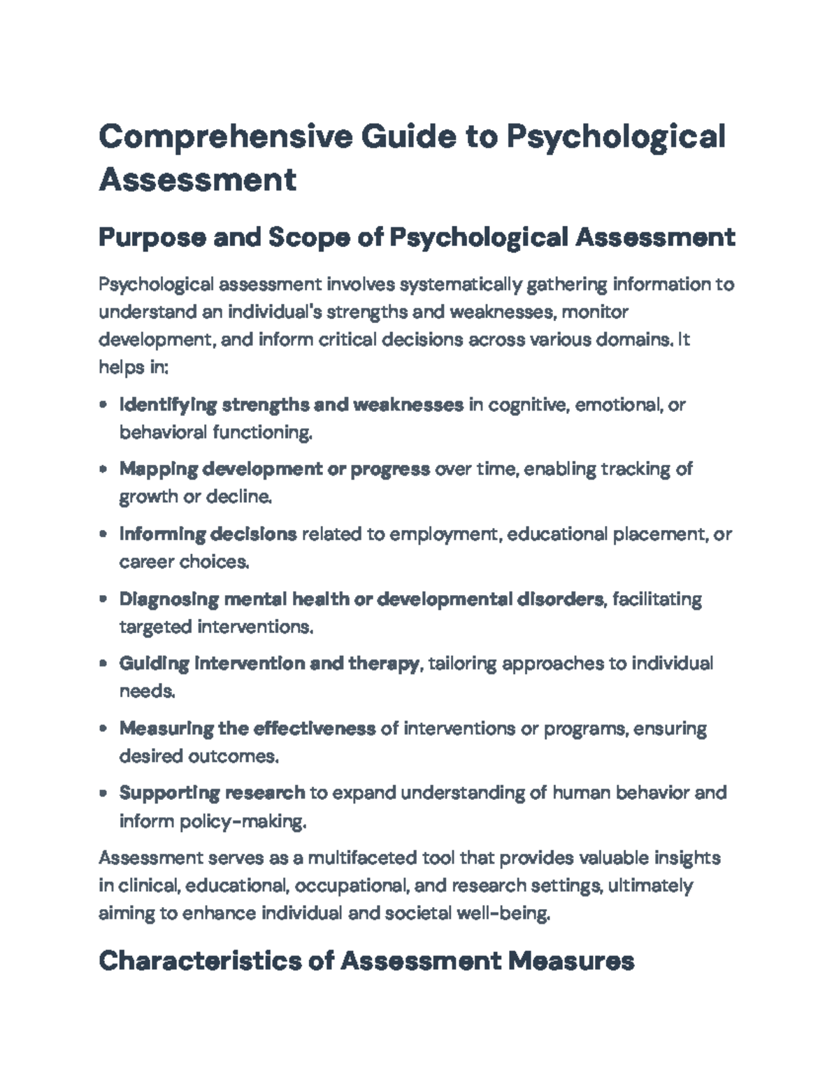 Comprehensive Guide to Psychological Assessment: Insights & Practices ...