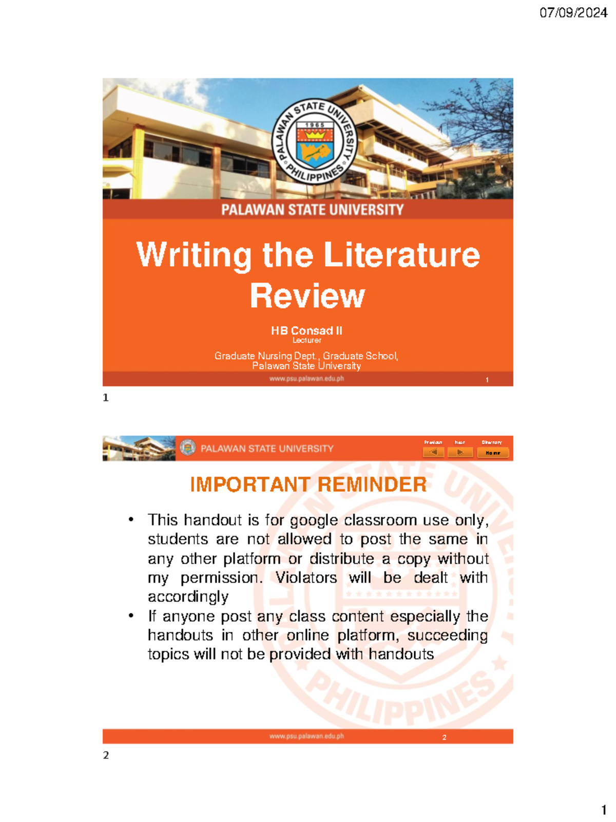 Writing Related Literature: Guidelines for Graduate Nursing (HB Consad ...