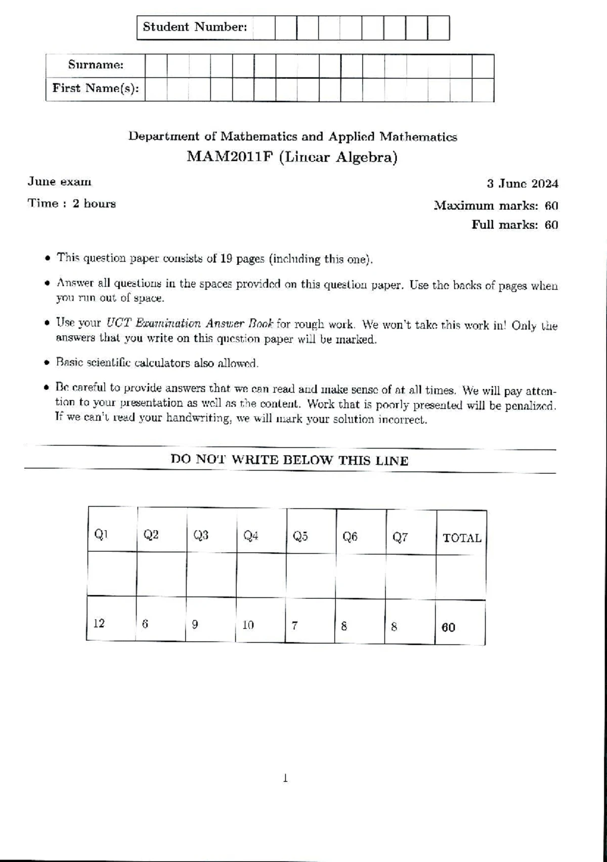 STA2004F Class Test 1 Solutions and Analysis - March 2024 - Studocu