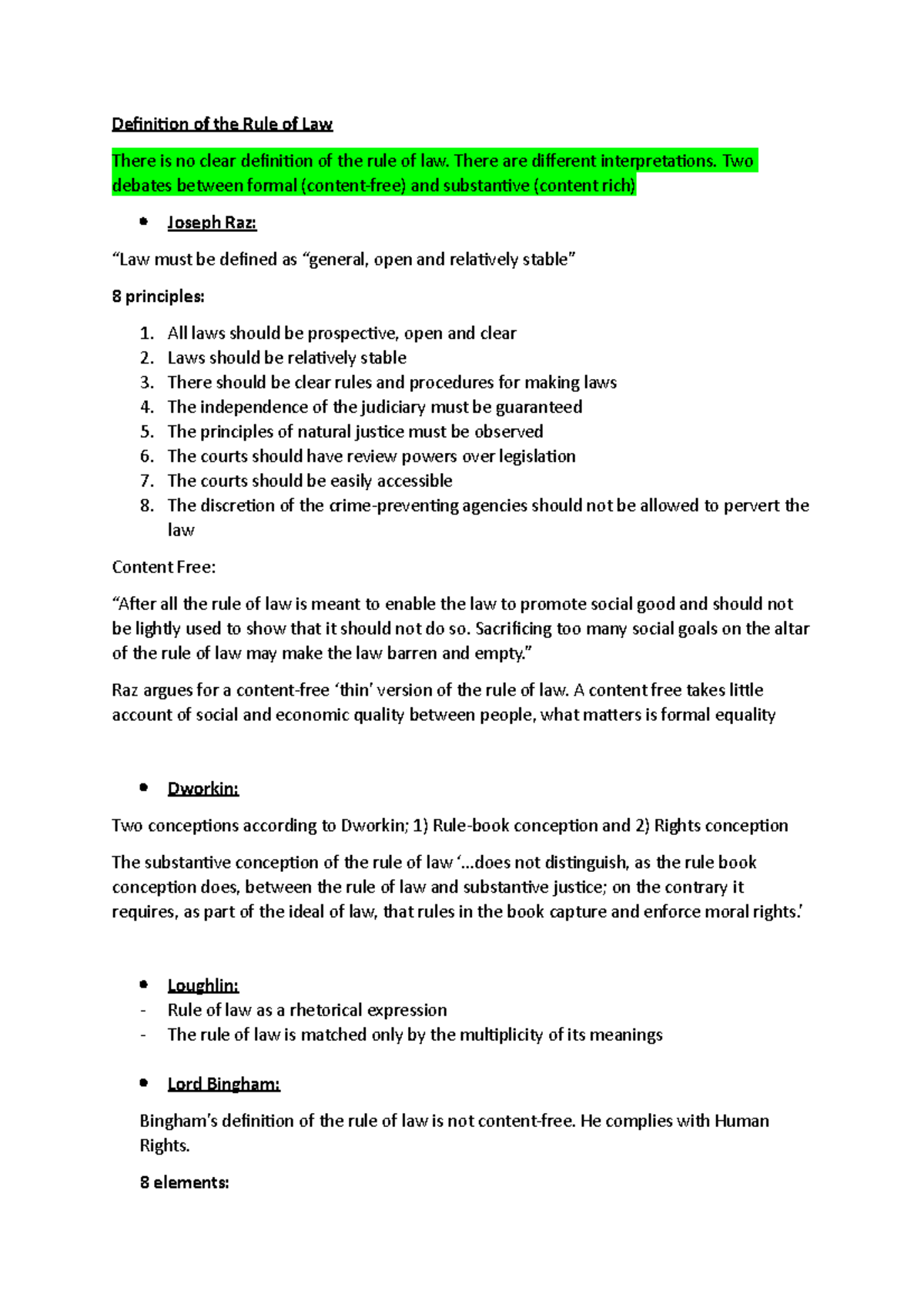 Rule of Law: Comprehensive Notes and Principles on Legal Foundations ...