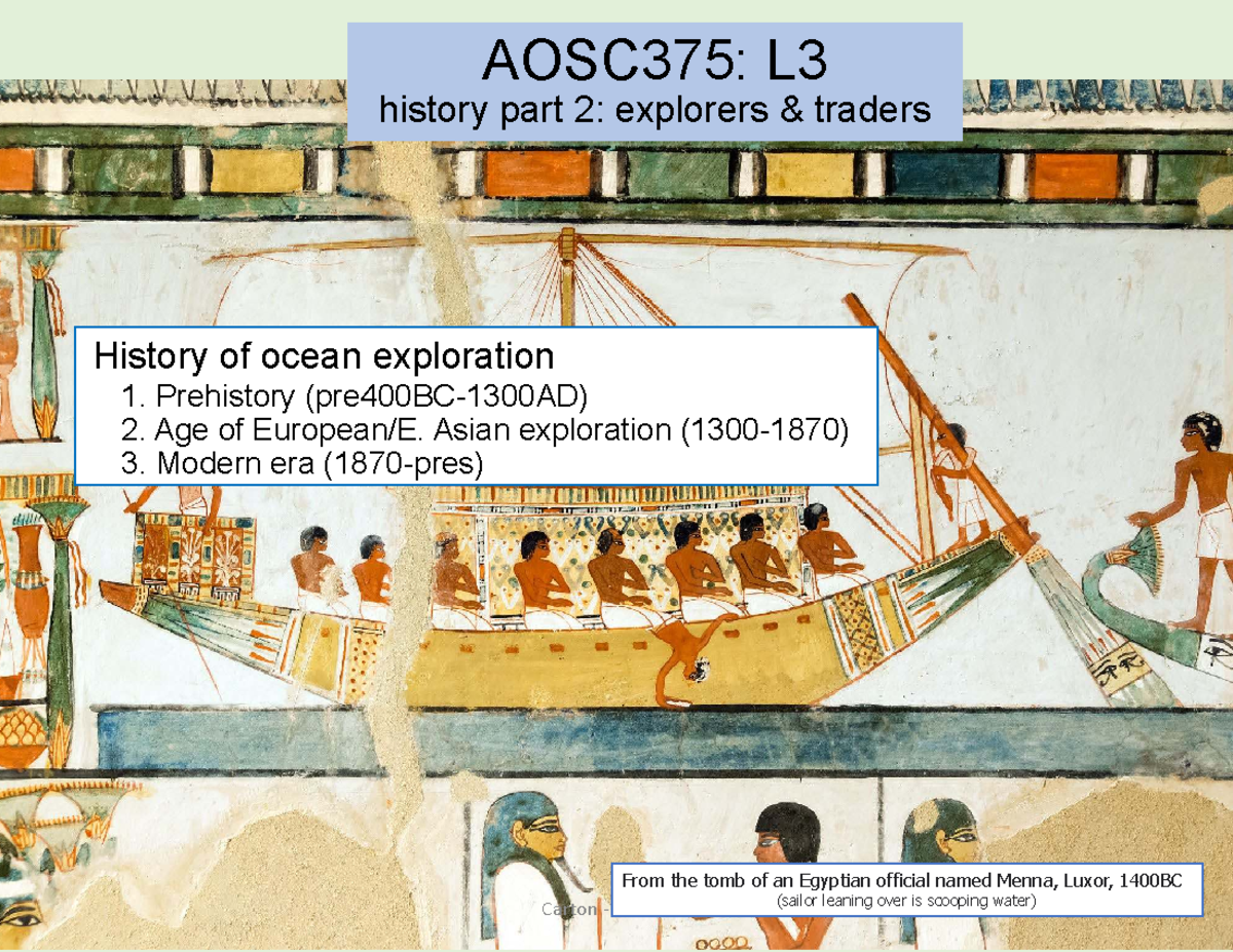 AOSC375: History of Ocean Exploration from Prehistory to Modern Era ...