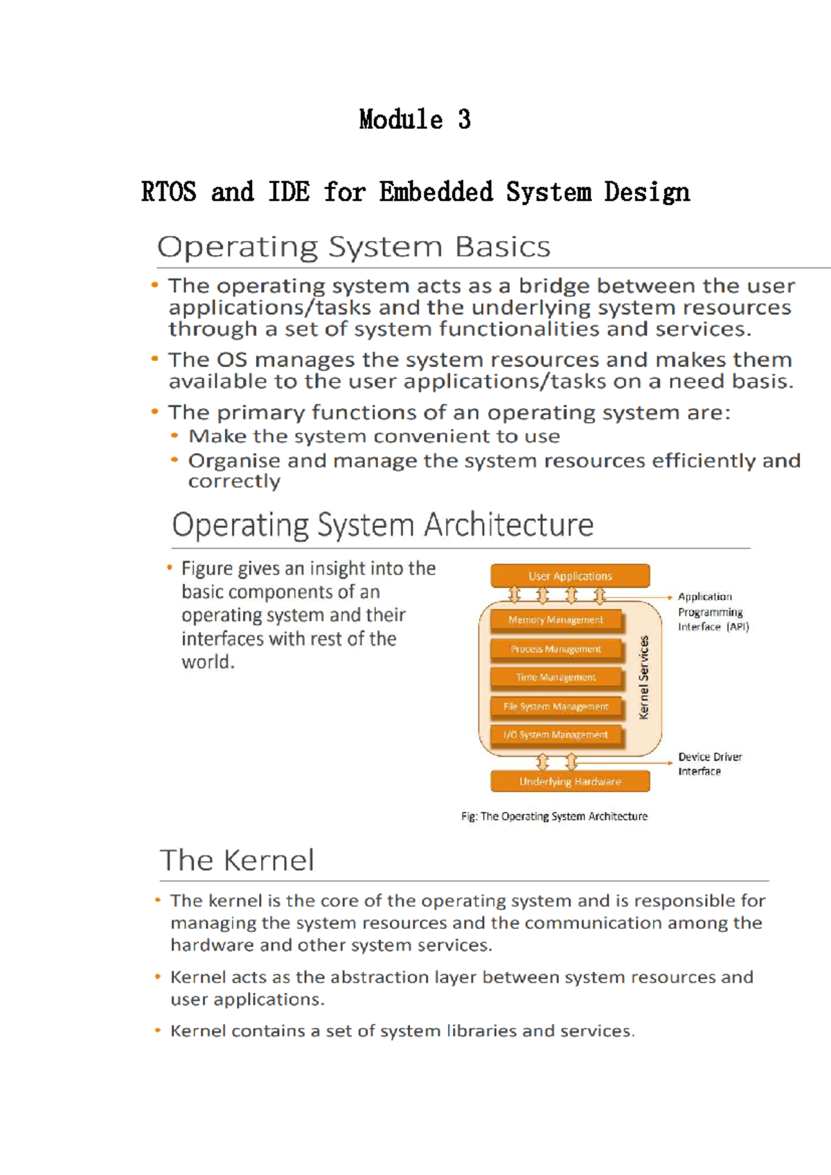 Esd Module 3: RTOS and IDE for Embedded System Design Notes - Studocu