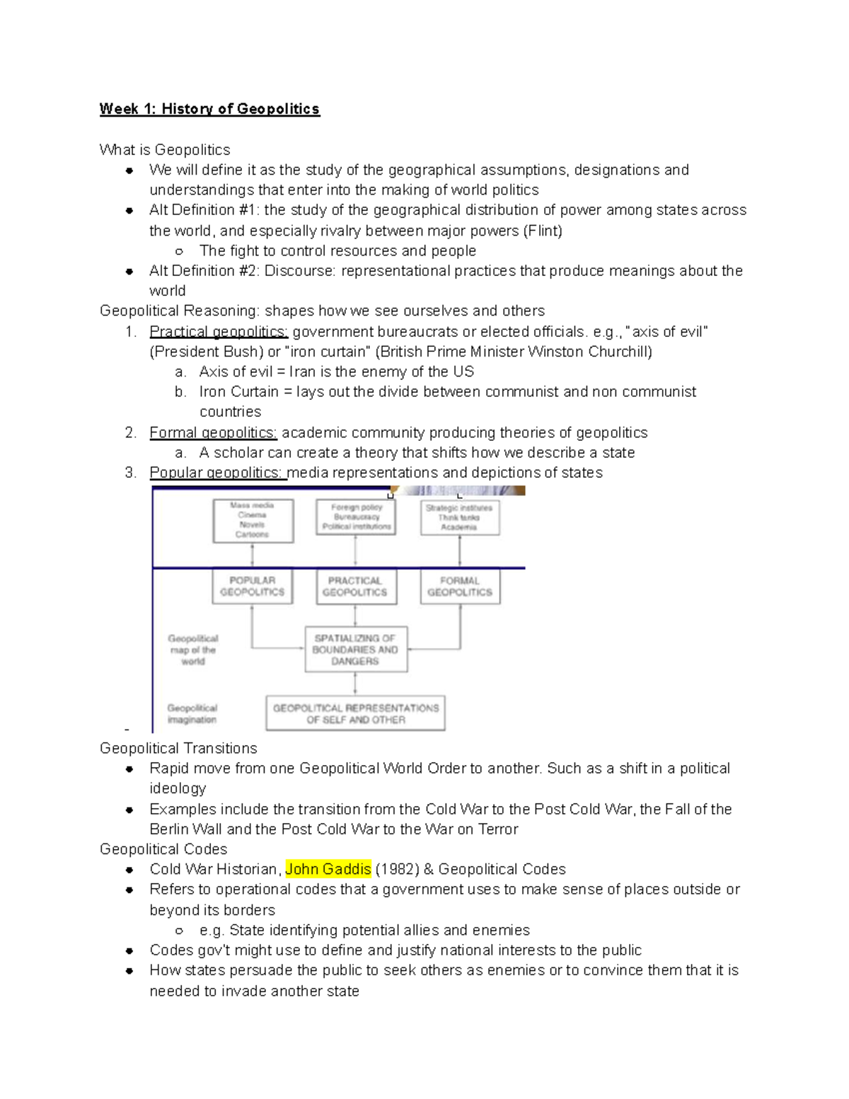 Geog 386 Lecture Notes: Understanding Geopolitics and Global Dynamics ...