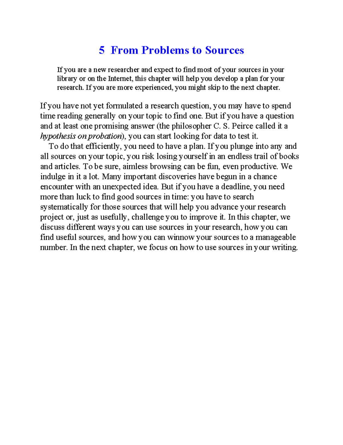 Research Methodology and Source Evaluation Strategies: Chapter 5 ...